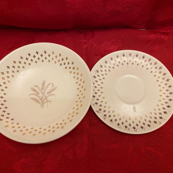 Dining | Vintage Homer Laughlin Golden Wheat Fluer Delis Desert Plate ...